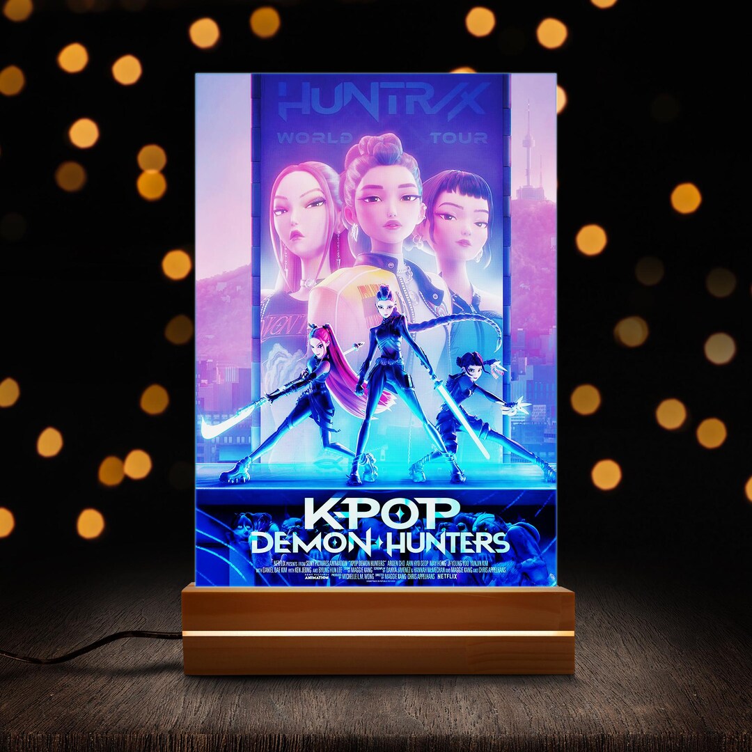 Custom Anime LED Night Light, KPOP Demon Hunters Photo Lamp - Etsy