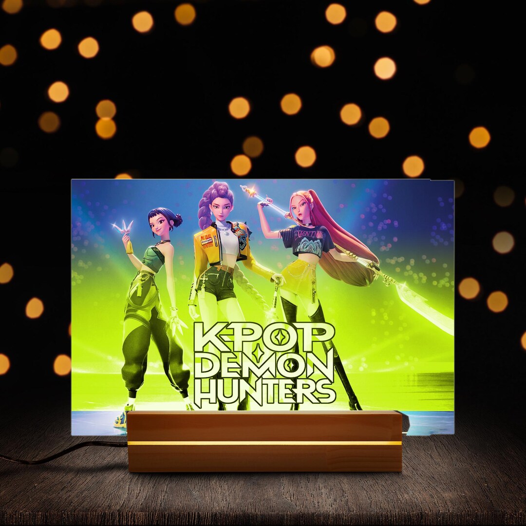 Custom Anime LED Lamp, KPOP Demon Hunters Photo Night Light ...