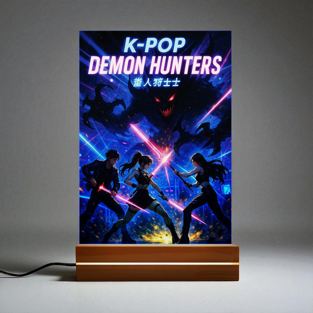 KPOP Demon Hunters Photo Night Light, Custom Anime LED Lamp ...