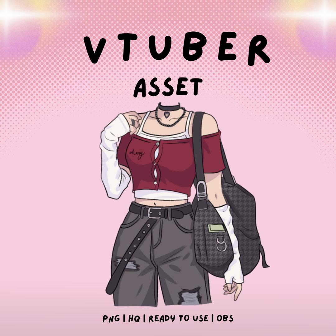 Vtuber Asset Casual Outfit Asset | OBS | Vtube Studio| Streamlabs ...