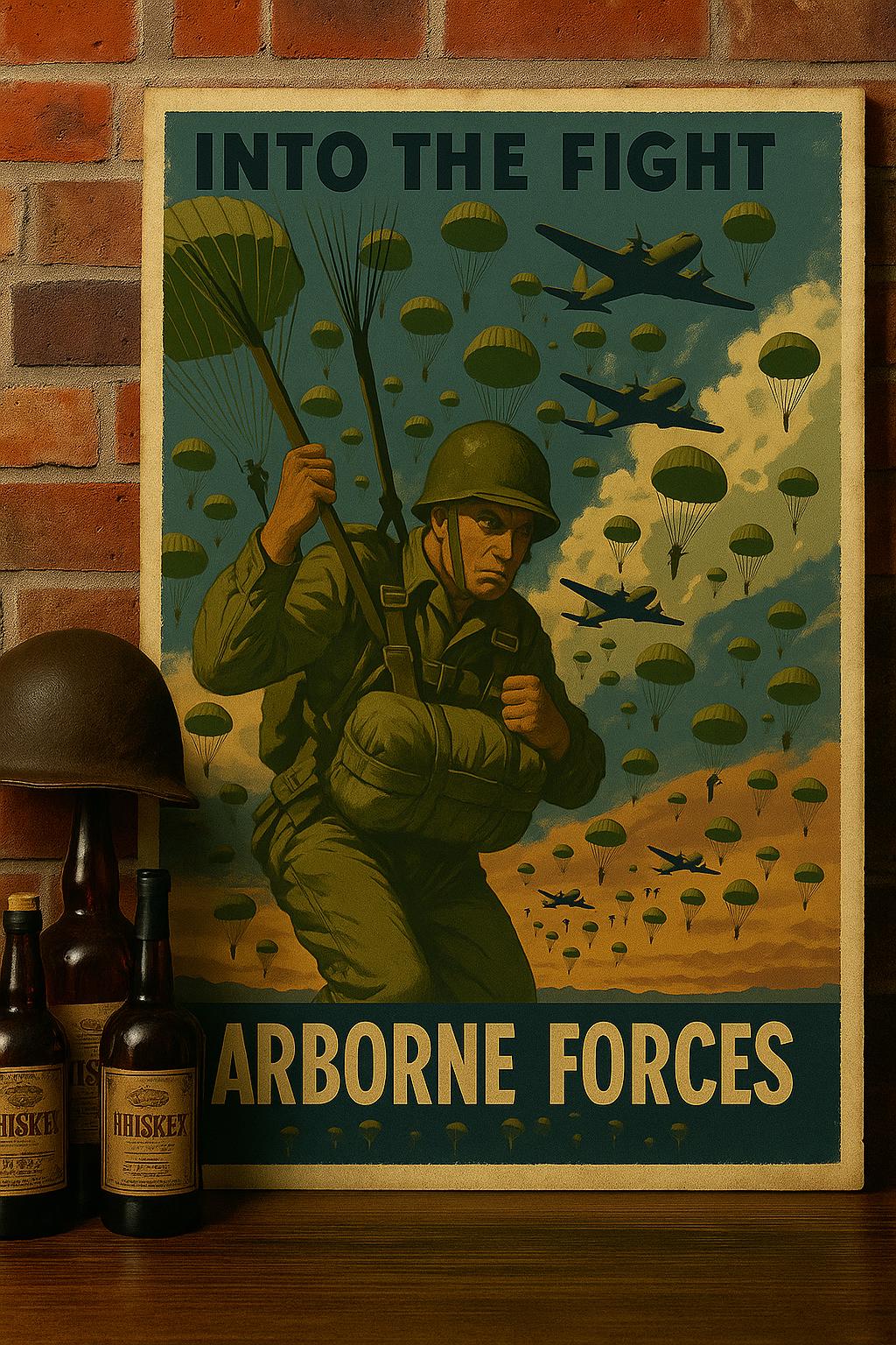 Into the Fight – Airborne Forces Poster | WWII Paratroopers Print ...