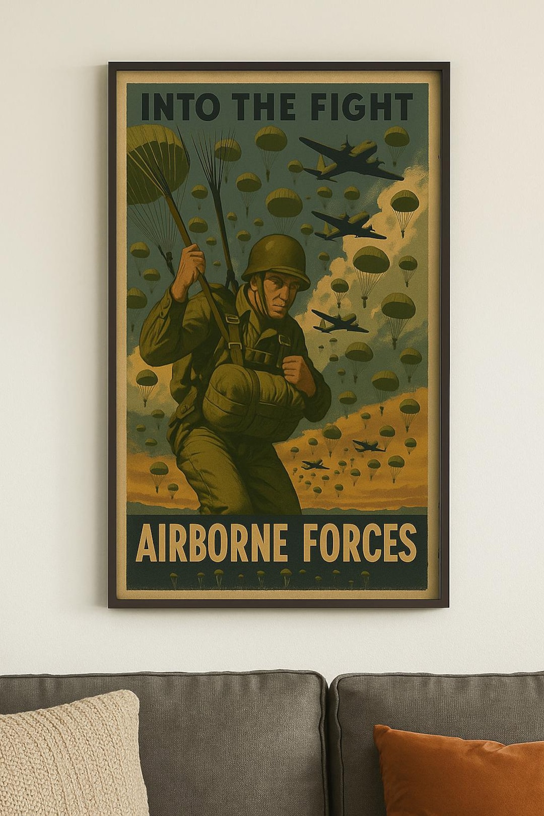Into the Fight – Airborne Forces Poster | WWII Paratroopers Print ...