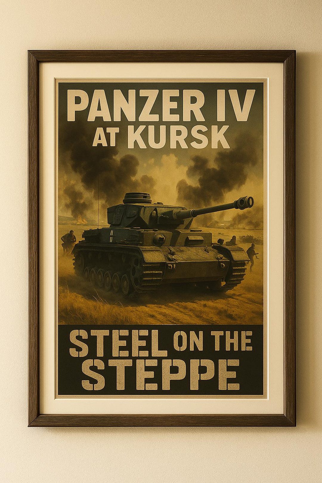Panzer IV at Kursk WWII Poster – Steel on the Steppe | Vintage Military ...