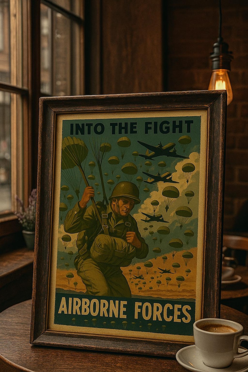 Into the Fight – Airborne Forces Poster | WWII Paratroopers Print ...