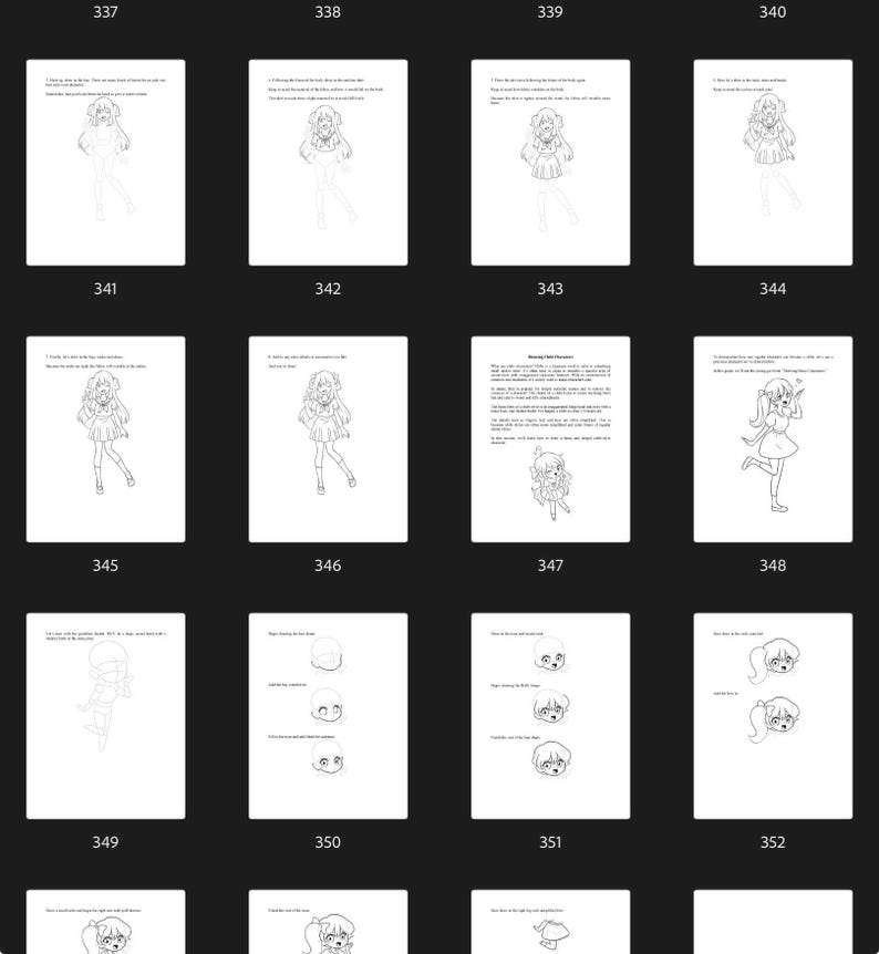 Anime Manga Drawing Guide Book (PDF Pattern) - Etsy