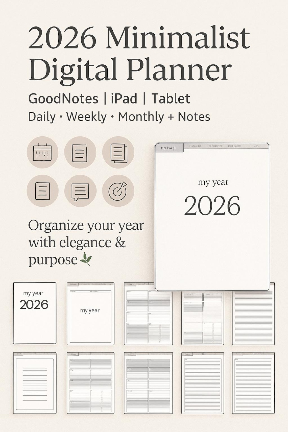 2026 Digital Planner Daily Working Schedules Manage Your Time Printable ...