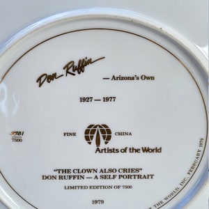 Don Ruffin Artists of the World Collectors Plate the - Etsy