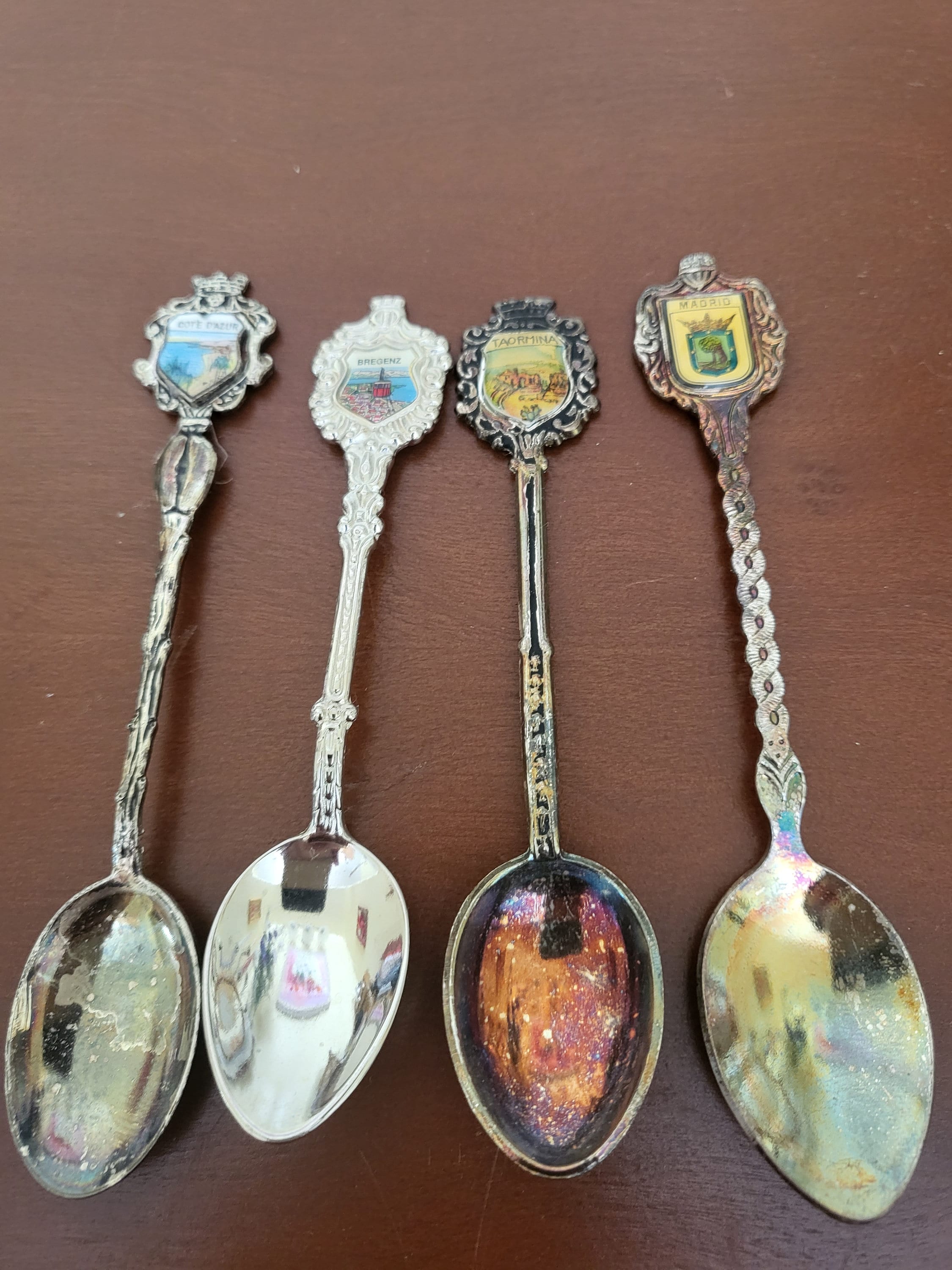 Vintage Souvenir Spoons Collectible Set of 4 Spoons: Cote - Etsy