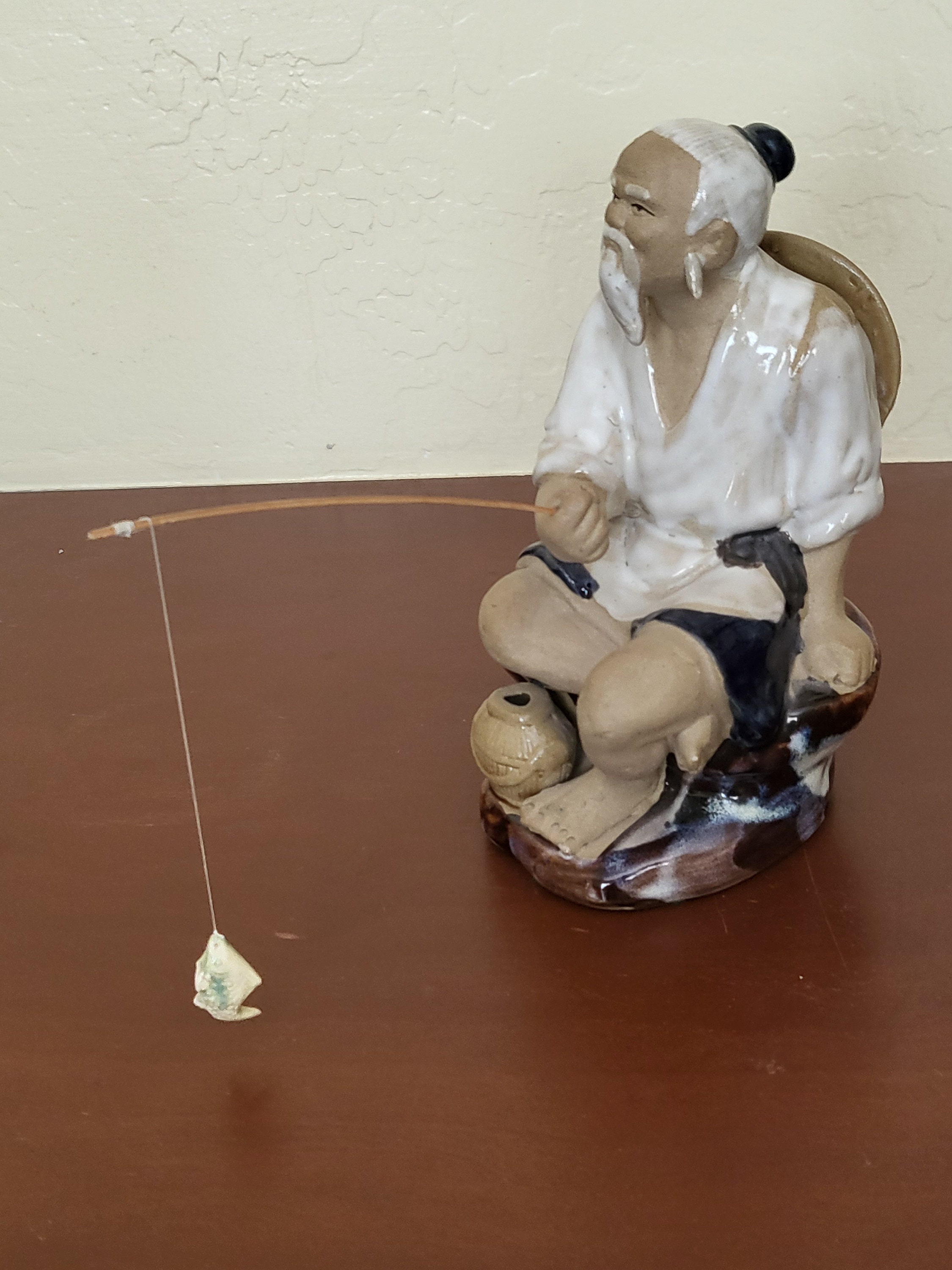 Vintage Chinese Ceramic Shiwan Glazed Mudman Fisherman - Etsy