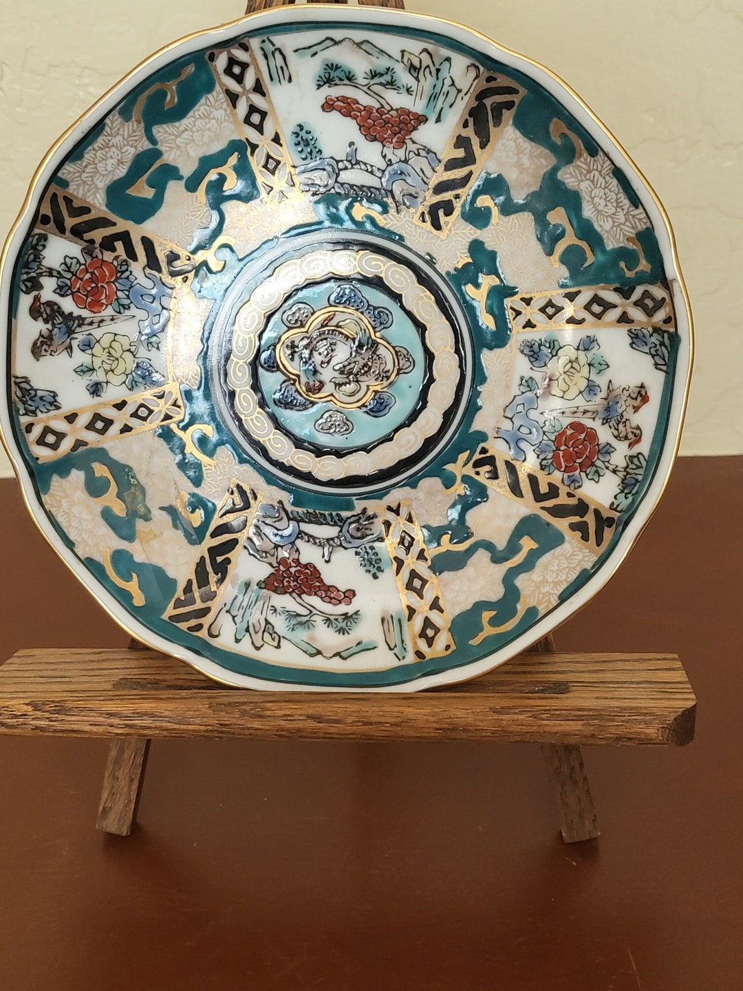 Antique Hand-painted Japanese Green Imari 6" Plate - Etsy