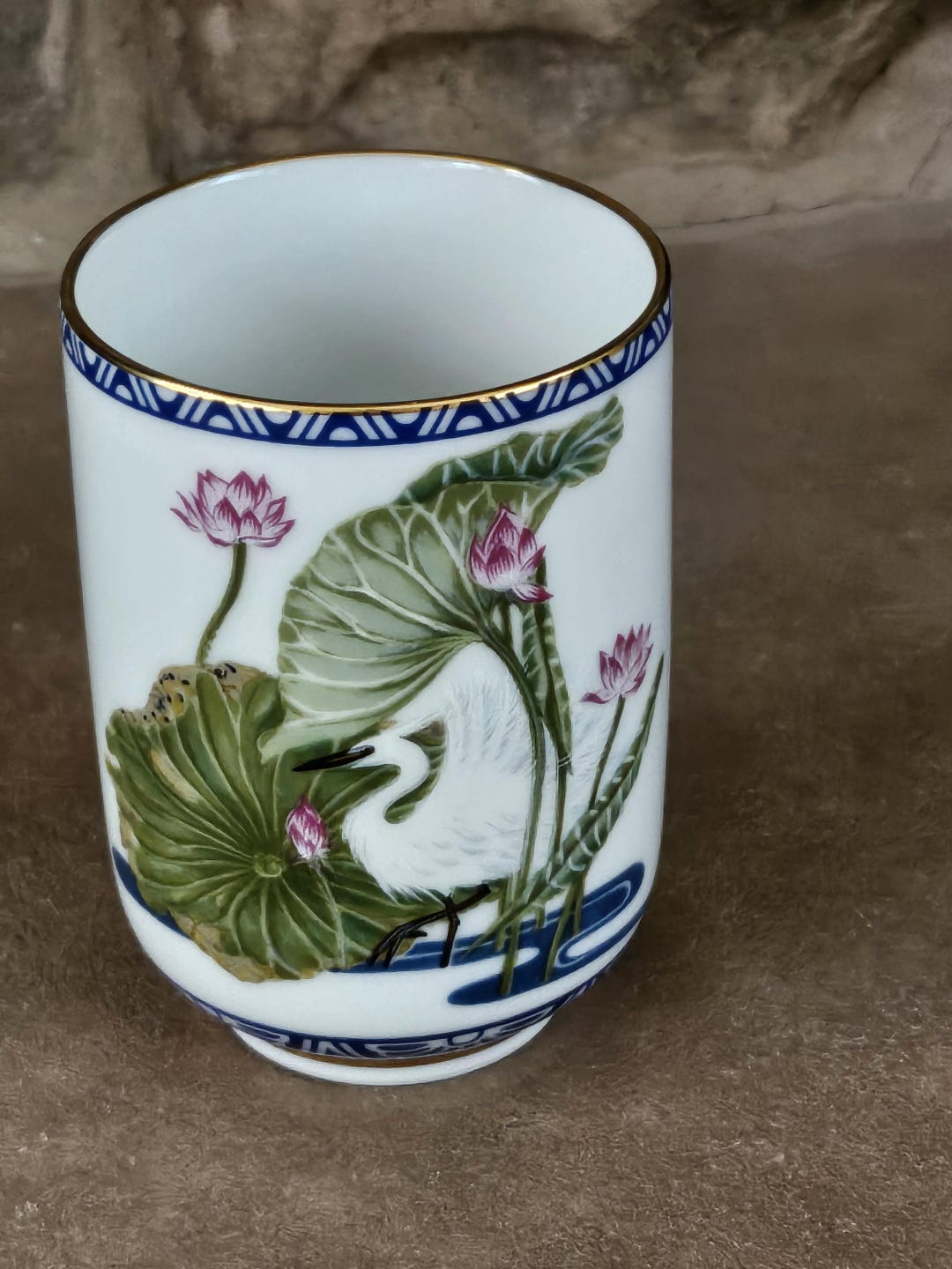 Vintage Kinuko Yamabe Hand Painted Porcelain Tea Sake Cup Birds ...