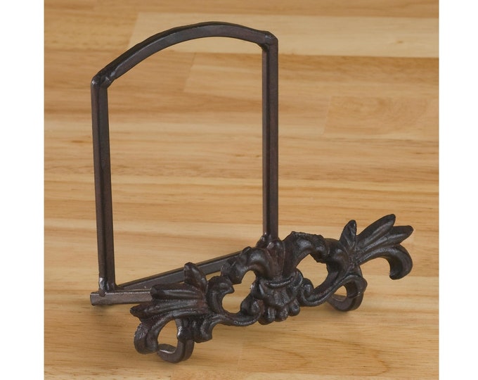 Rustic Cast Iron Display Stand: Plate, Book & Photo Holder - Etsy