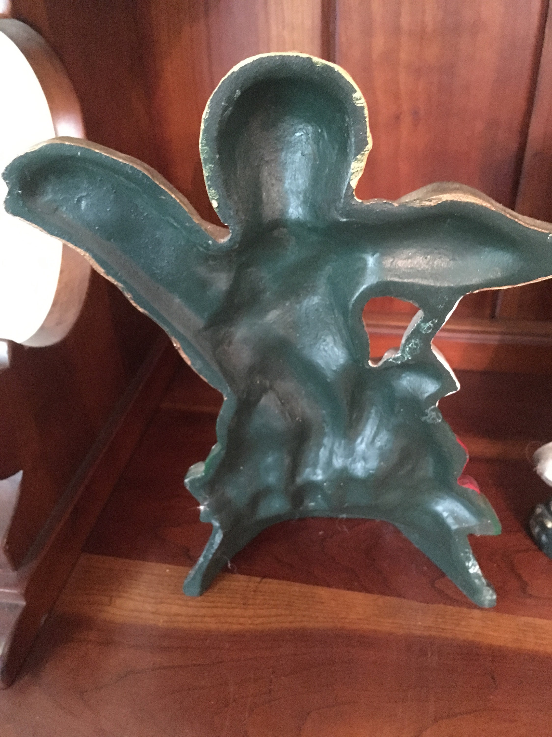 Antique Old World Cast Iron Cherub Angel Door Stop / Door Porter ...