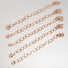5 Pcs: Rose Gold Extension Chain, 18K Rose Gold Plated Over Sterling ...