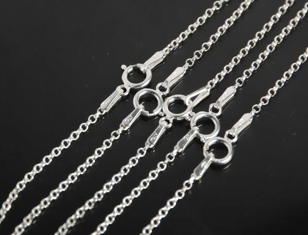 1 Piece Rollo Chains Sterling Silver Necklace Chains Finished Chain ...