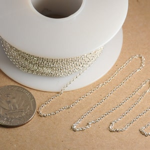 Solid Sterling Silver Rollo Chain, Sterling Silver Chain, Rollo Chain ...