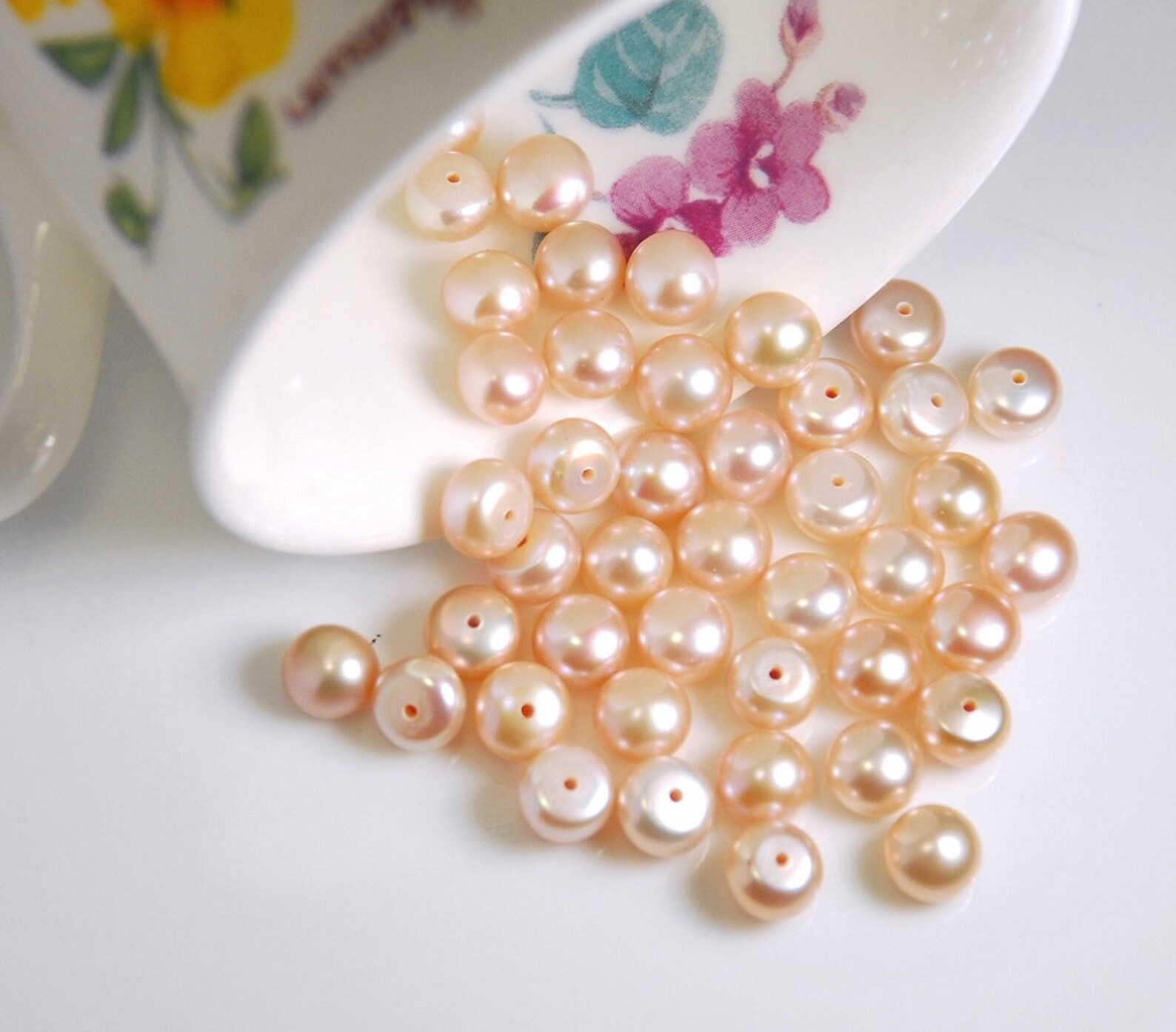 7.5mm Freshwater Pearl Button Shape for Post Earrings Grade - Etsy