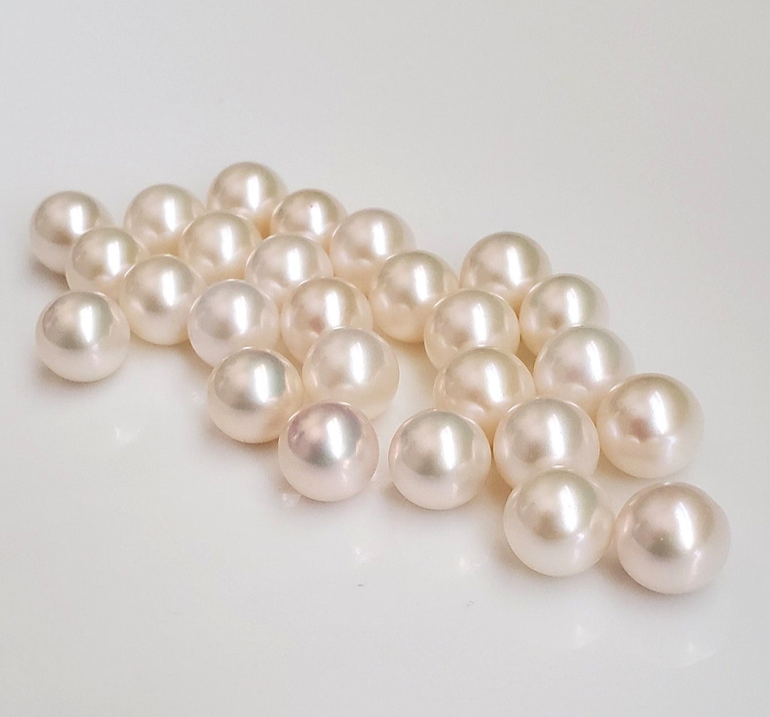 Perfect Round Cultured Freshwater Pearls AAA Quality Natural - Etsy