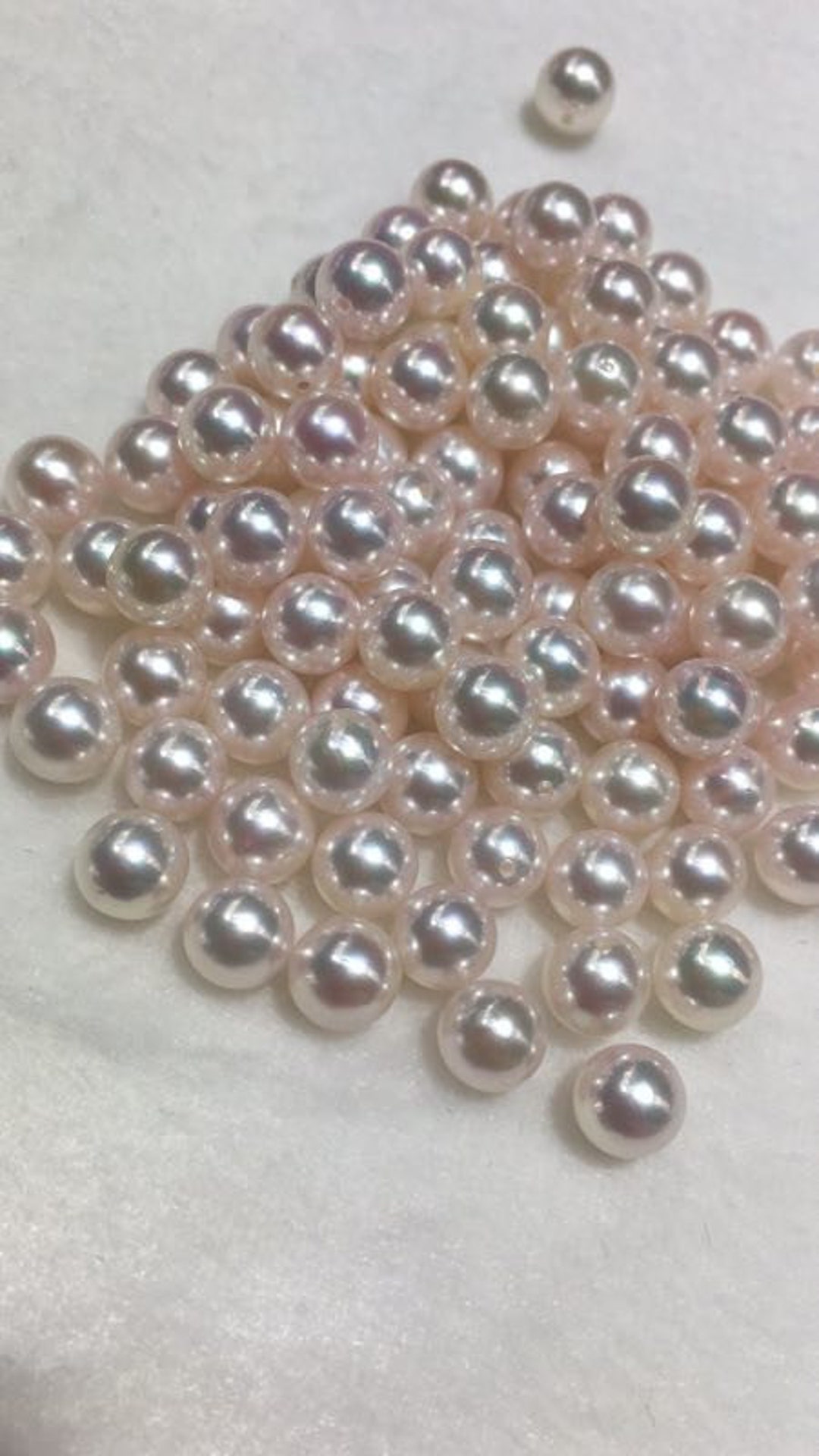 Japanese Akoya Pearl 5-9mm Perfect Round High Luster Genuine Cultured ...