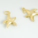 2 Pcs: Gold Plated Over Sterling Silver Puffed Starfish Charm With ...