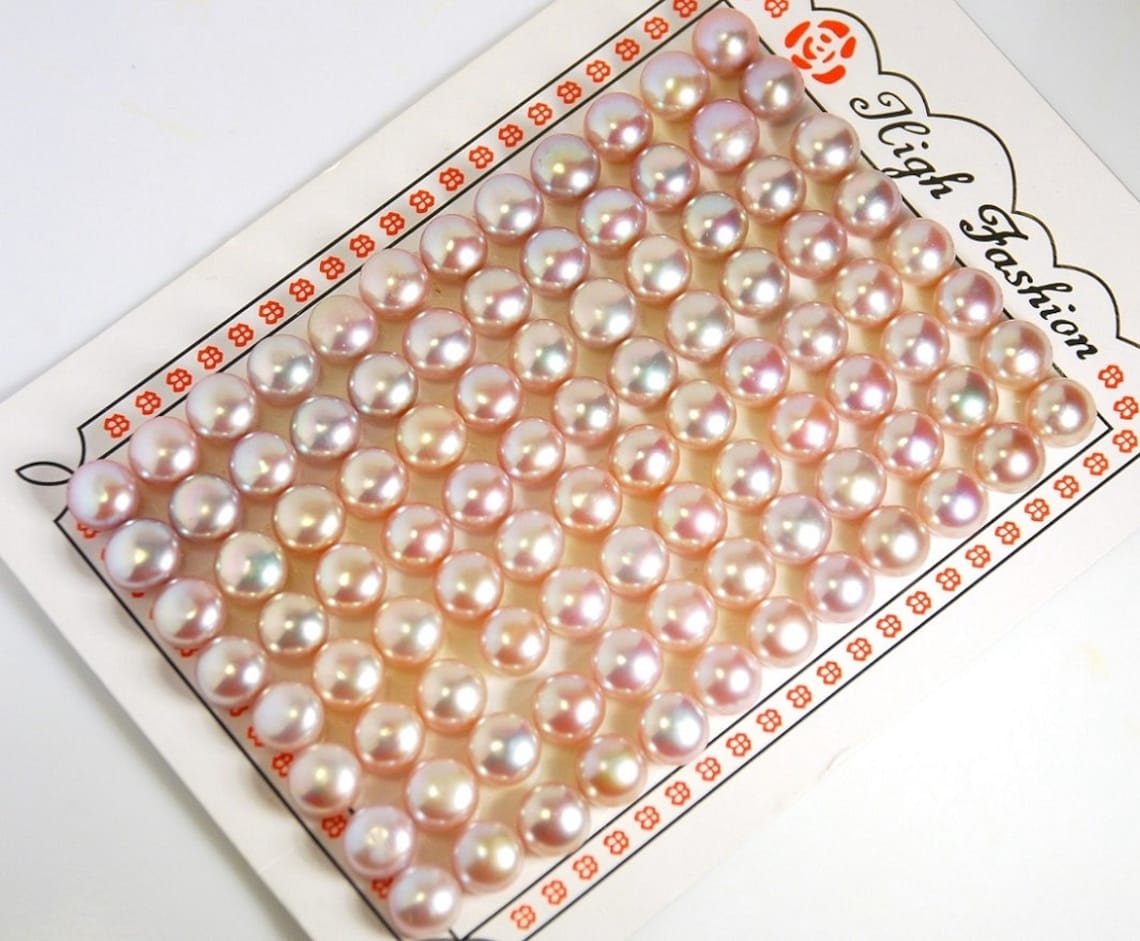 7.5mm Freshwater Pearl Button Shape for Post Earrings Grade - Etsy