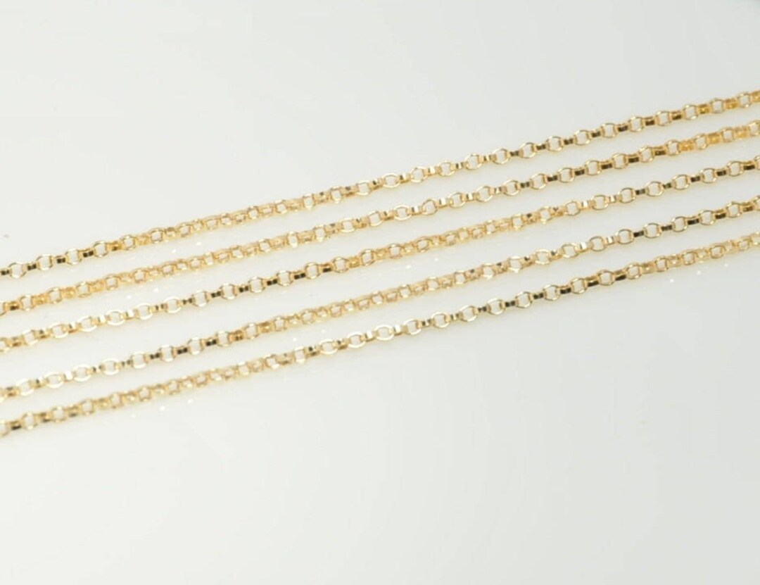 14K Gold Filled Rollo Chain for Jewelry Making, Small Rollo Chain, 1 ...