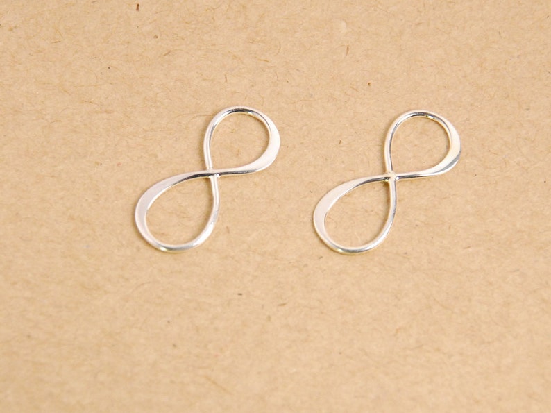 2 Pieces: Sterling Silver Small Infinity Link 9mm X 19mm | Etsy