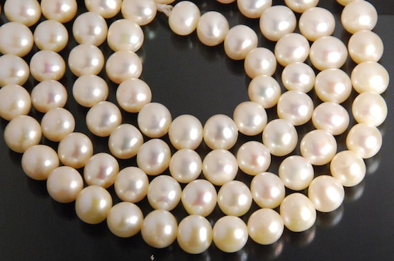 A Quality Round Freshwater Pearls Natural White Choose Your | Etsy