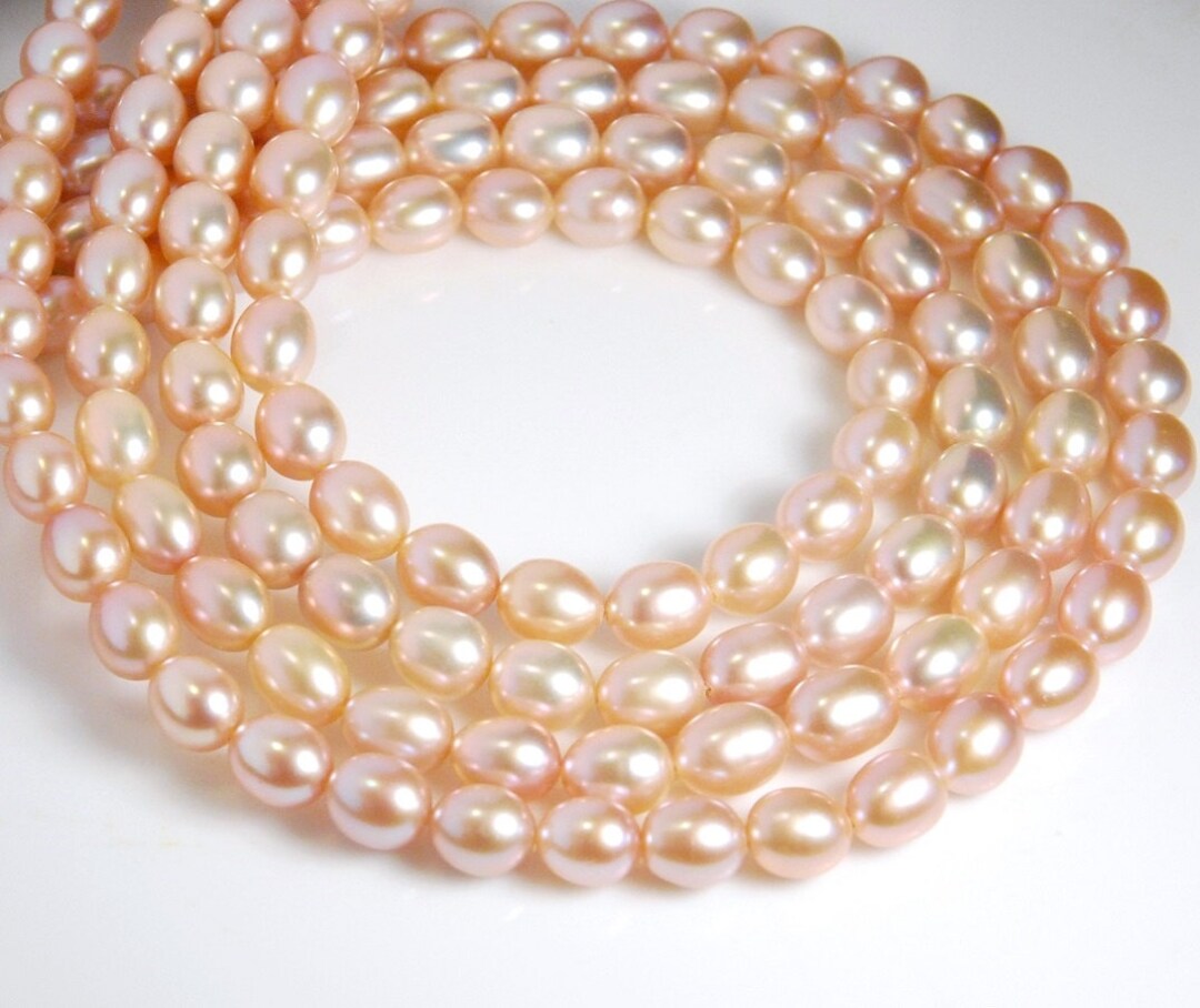 7.5mm-8.5mm Rice Shape Freshwater Pearls, Rice Pearls, Grade AA-AAA ...