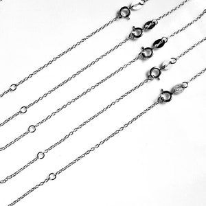 1 Pc: Sterling Silver Necklace Chain Cable Chain 1.3x1.5mm - Etsy