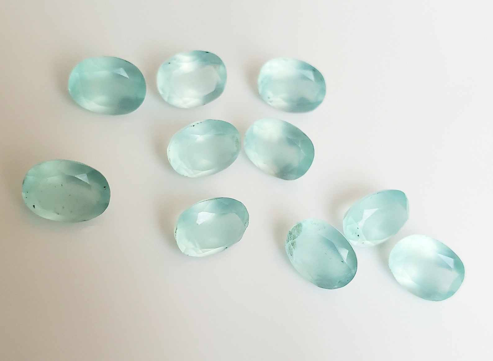 2 Pieces AA to AAA Quality Aqua Chalcedony Stone Oval Cut - Etsy