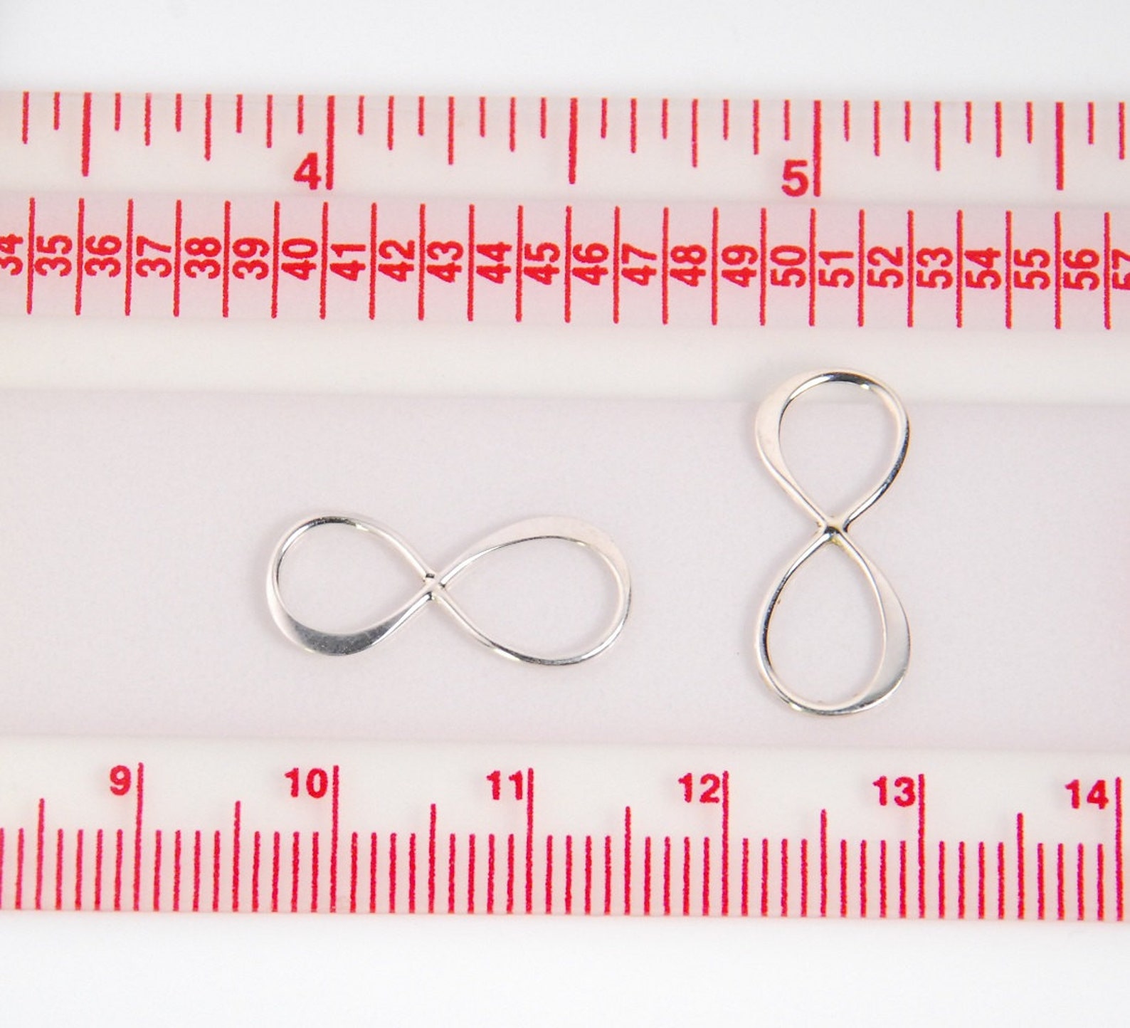 2 Pieces: Sterling Silver Small Infinity Link 9mm X 19mm | Etsy