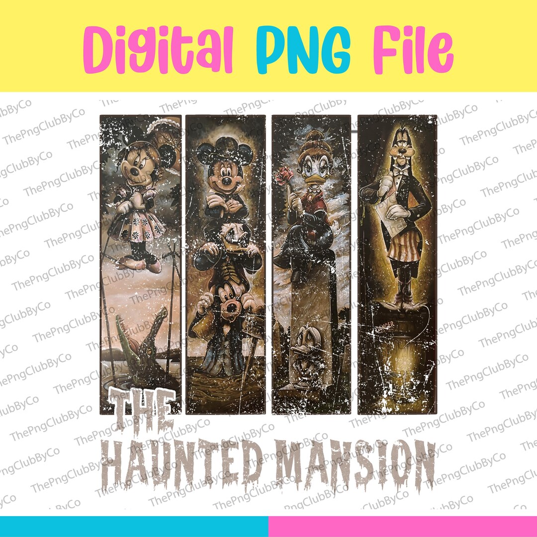 Halloween Haunted Mansion PNG: Mickey and Friends Spooky Design ...