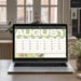 August 2025 Printable Calendar | Summer Monthly Wall Art | Minimalist ...