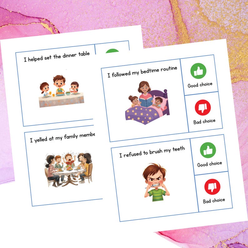 Good Choice Bad Choice Flashcards | Behaviour Sorting Cards for Kids ...