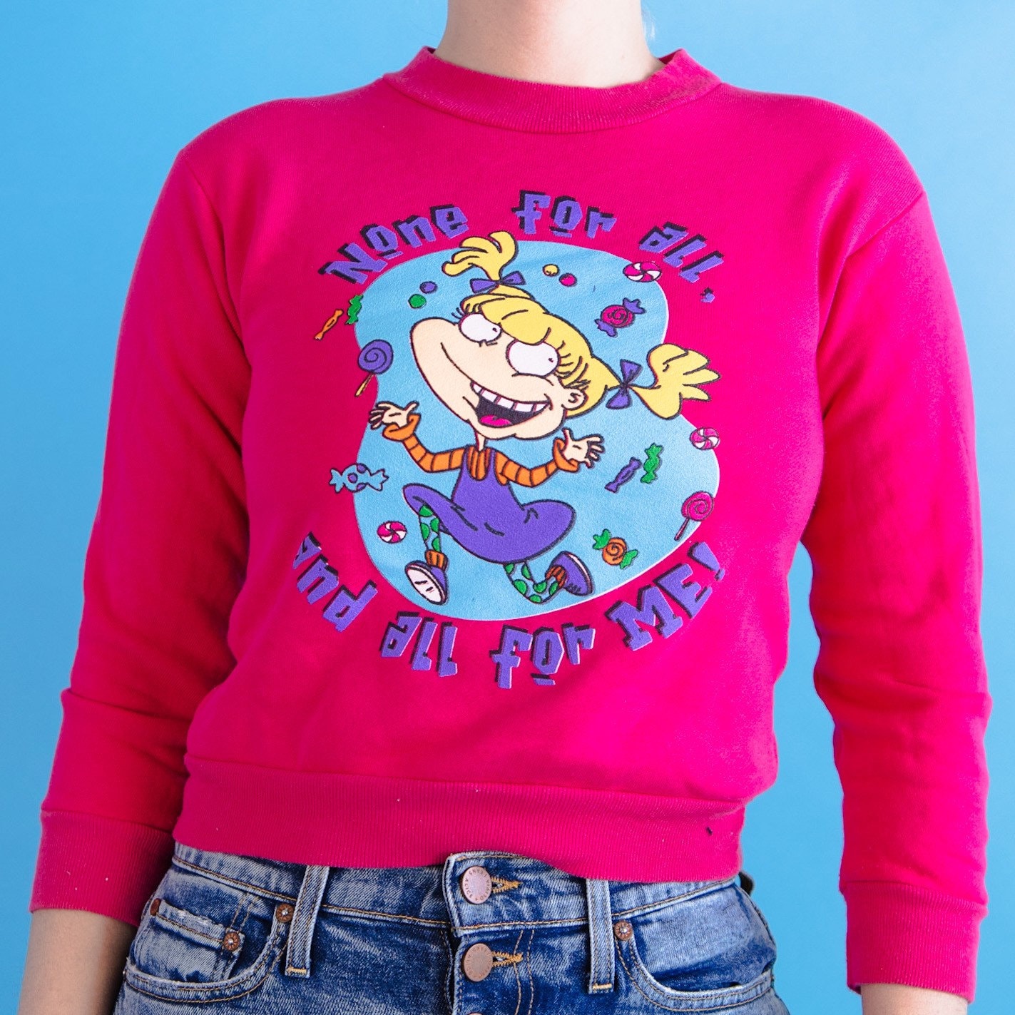 Vintage Rugrats Pink Angelica Sweatshirt XS - Etsy