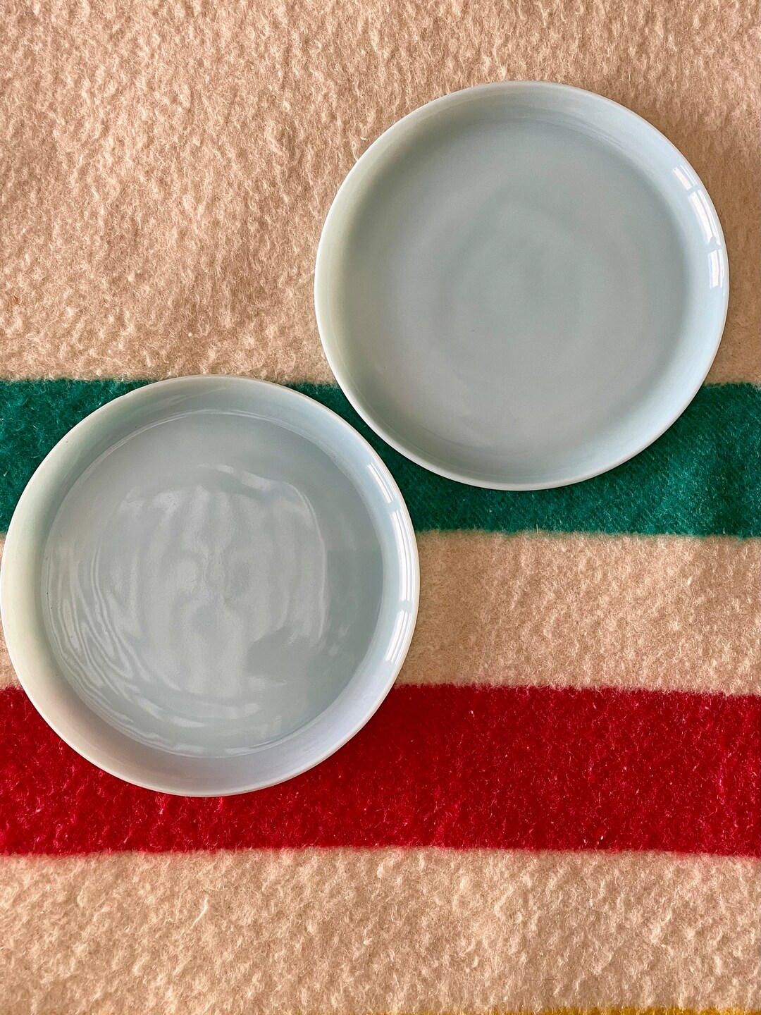 Vintage Turquoise Fire King Dinner Plates Set of 2 - Etsy