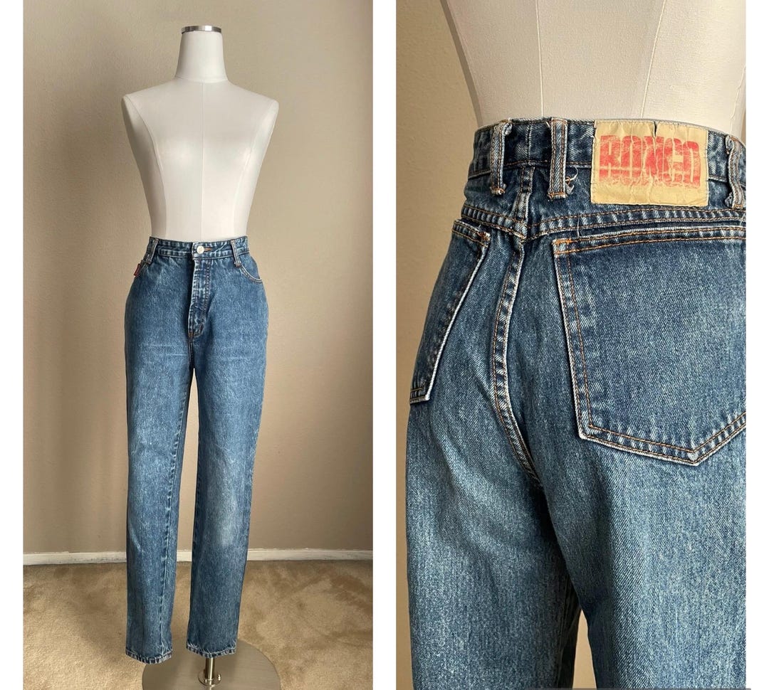 Vintage 90s Bongo Acid Medium Wash High Rise Tapered Leg Jeans - 29x29 ...