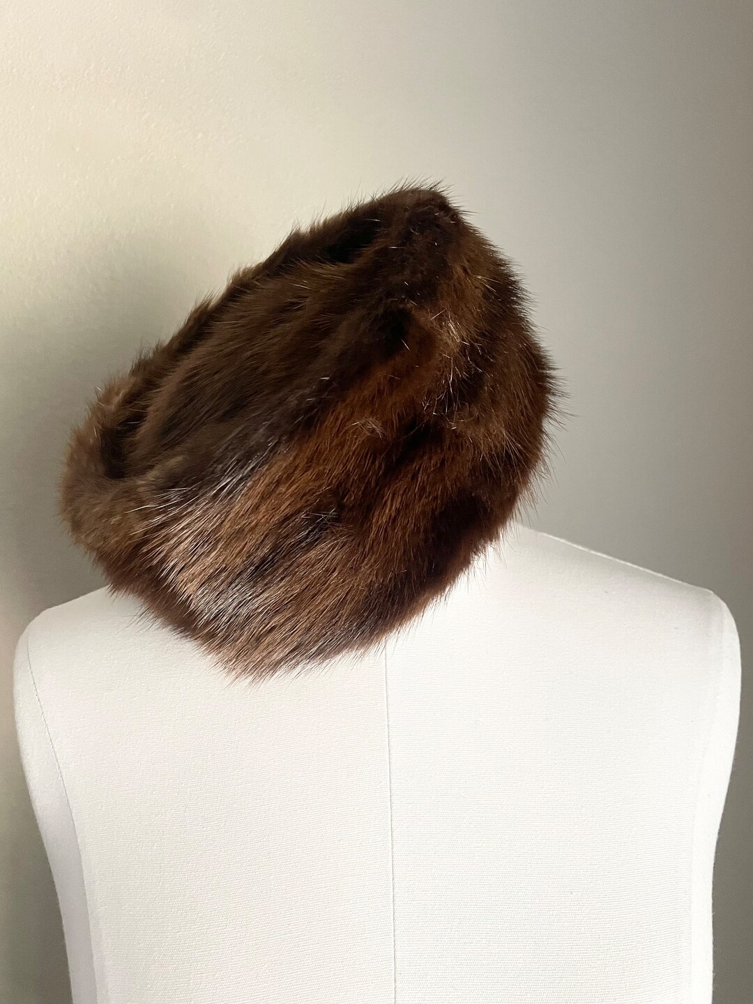 Vintage 50s 60s Fox Fur Beret Cossack Tam Side Tilt Cloche Winter Fur ...
