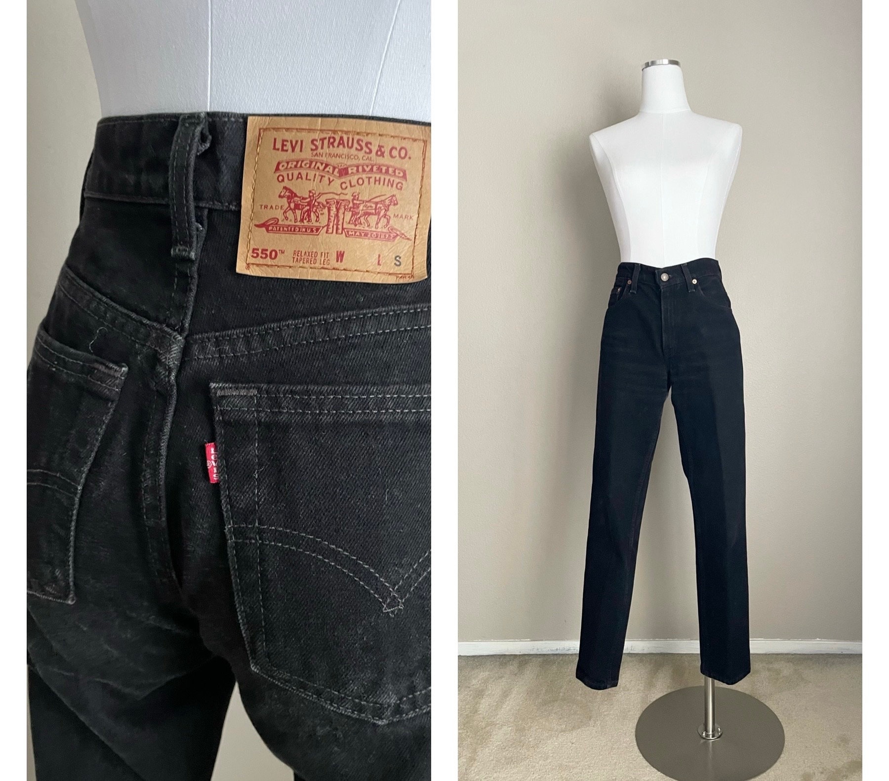 Levis 550 Black Deadstock - Etsy Levis 550 Black Deadstock - Etsy