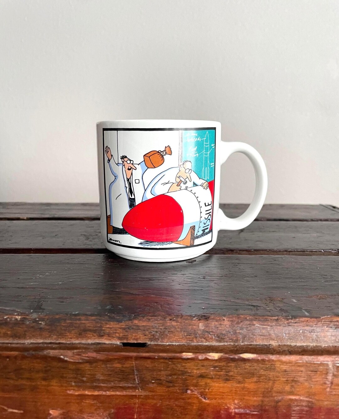 Vintage 1983 the Far Side Gary Larson Rocket Scientist Missile Mug - Etsy