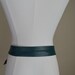 Vintage 80s Teal Green Gold Solid Ruza Minimal Leather Belt Women's ...