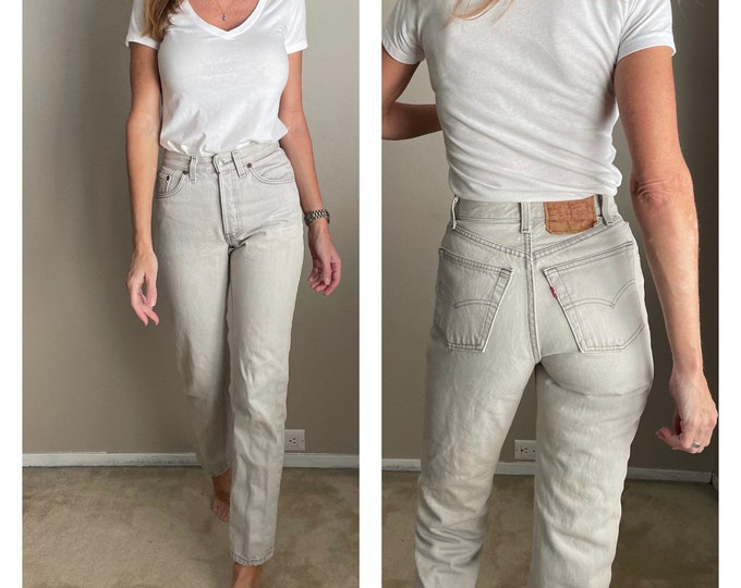 Vintage 80s 501s Gray Light 501 Jeans -- Women's 24x29 - 23/24 - Etsy