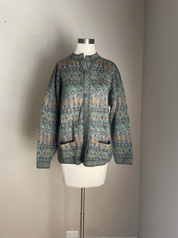 Peruvian alpaca cardigan - Gem
