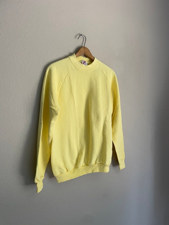 vintage 80s yellow basic minimal Jerzees soft sweatsh… - Gem