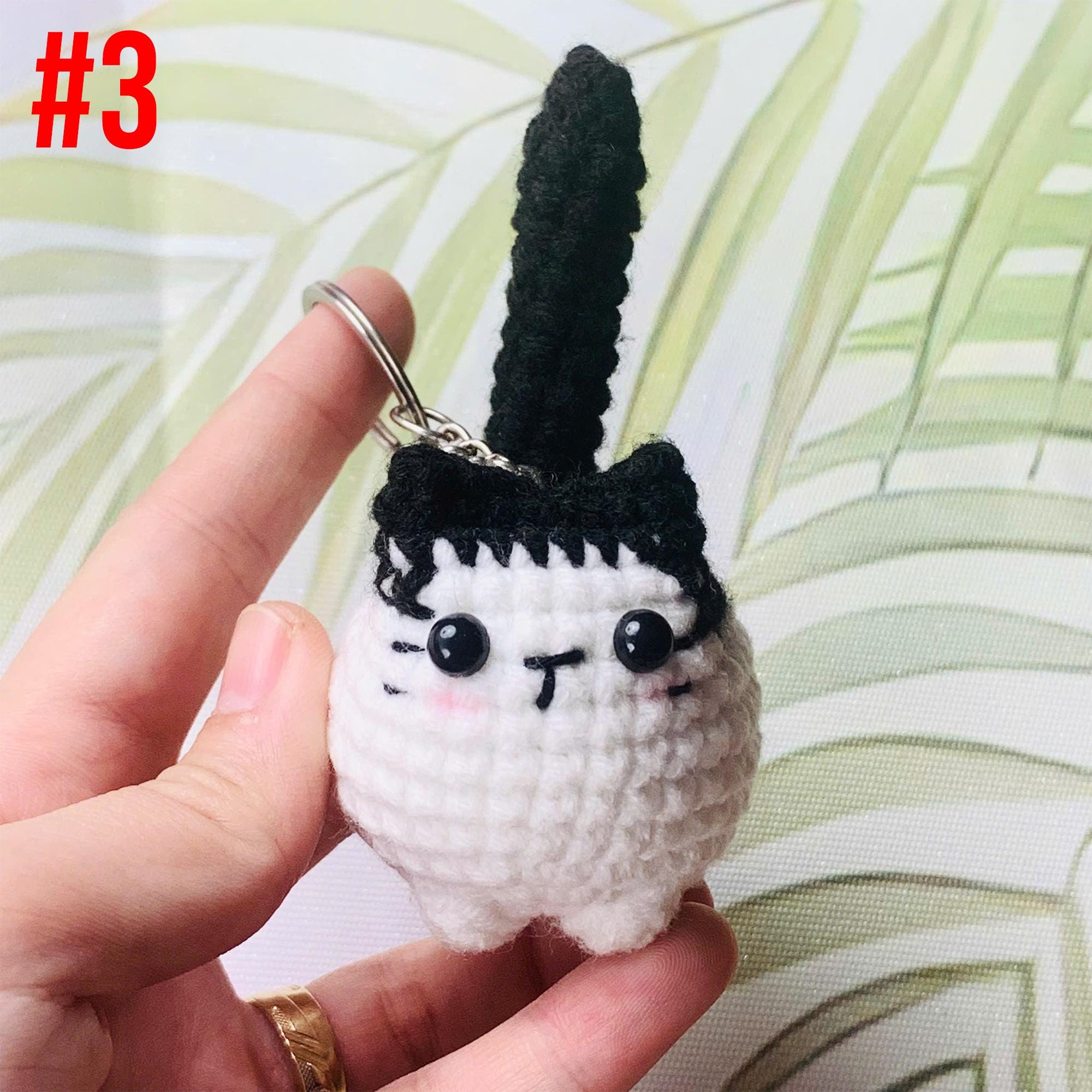 Crochet Cat Keychain: Handmade Amigurumi Bag Charm, Customizable Breed ...