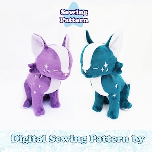 Sitting Cat Plushie Pattern, Cat Softie Digital Sewing Pattern, Sitting ...