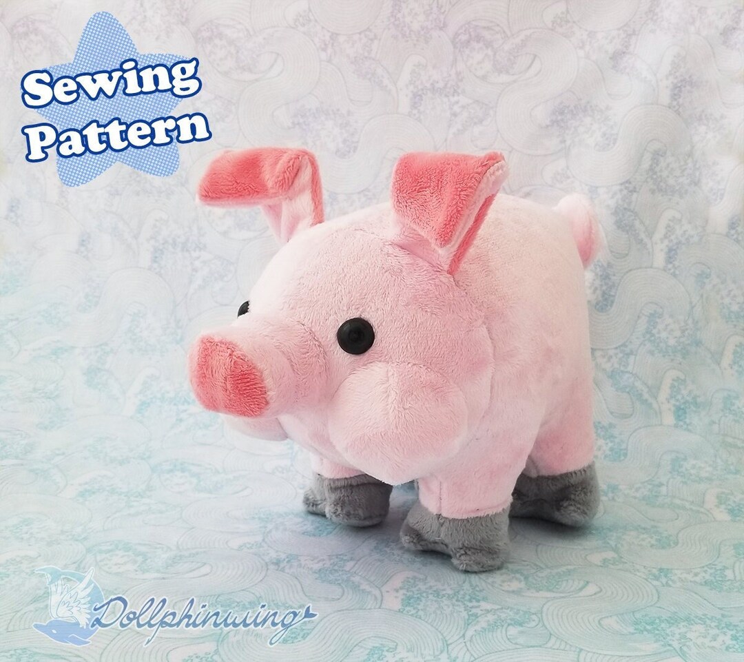 Chubby Pig Pattern, Pig Plush Sewing Pattern, Digital Download PDF, Pig ...
