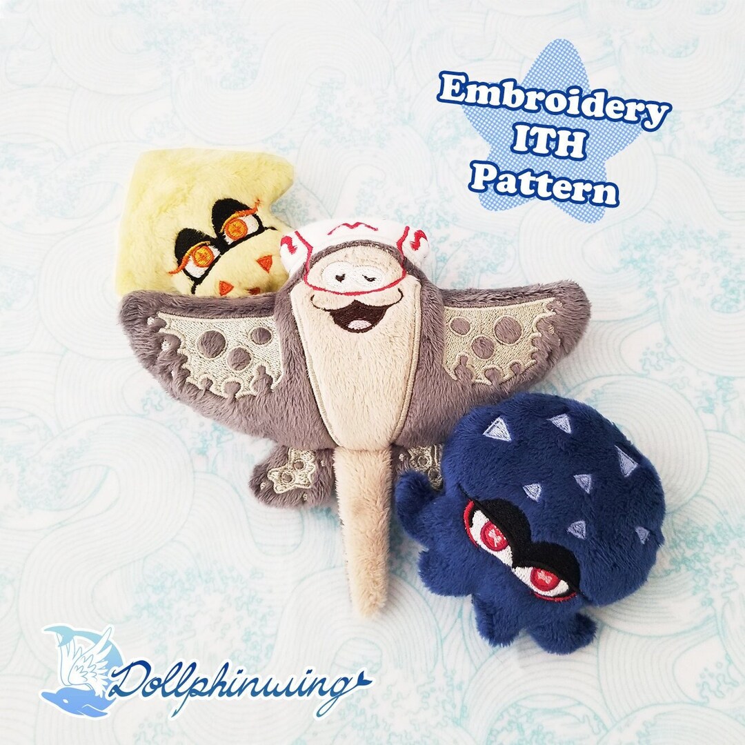 Squid Friends 3 ITH Embroidery Pattern, Digital Embroidery Files, DIY ...