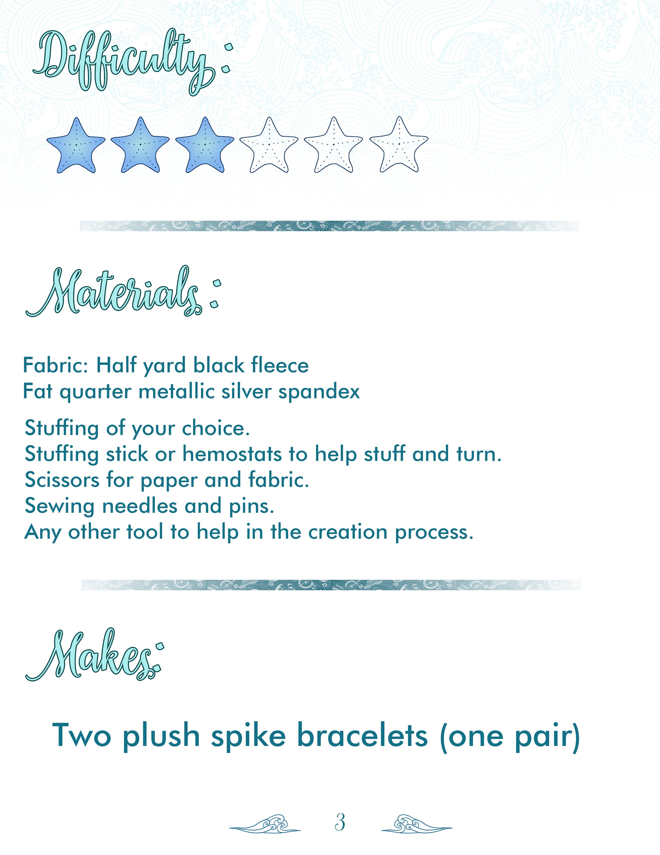 Spike Bracelet Plushie Sewing Pattern, Costume Cosplay Pattern Download ...